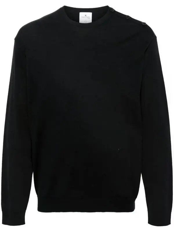 COURREGES Button-fastening Shoulder Fine-knit Jumper