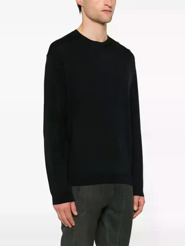 COURREGES Button-fastening Shoulder Fine-knit Jumper