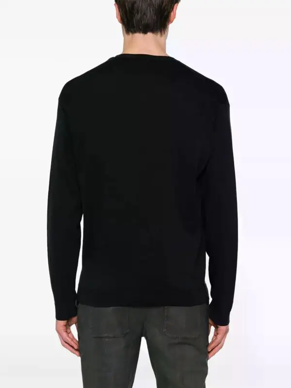 COURREGES Button-fastening Shoulder Fine-knit Jumper