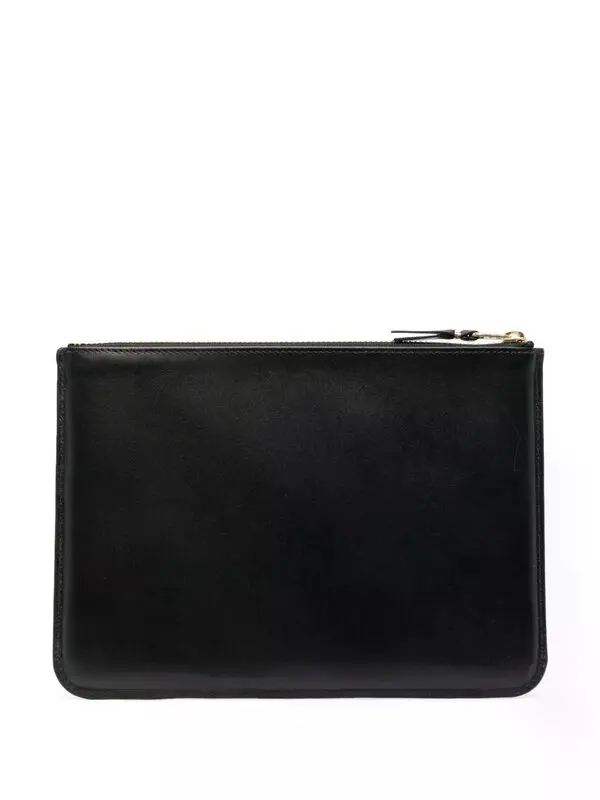Comme Des Garçons Engraved-logo Leather Wallet - Black