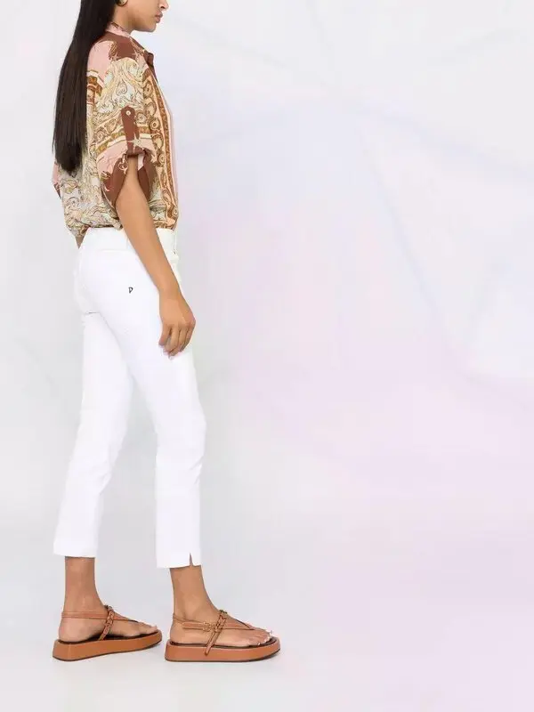 DONDUP Cropped Denim Jeans - White