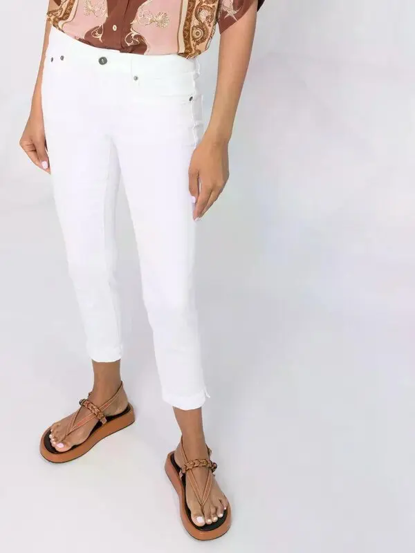 DONDUP Cropped Denim Jeans - White