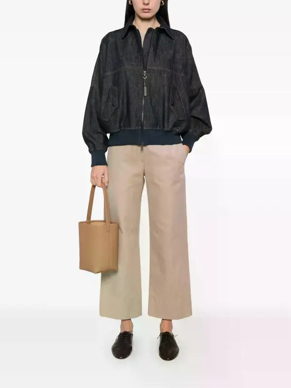 Brunello Cucinelli Denim Bomber Jacket