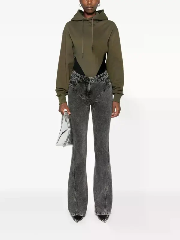 MUGLER Washed Flared Jeans