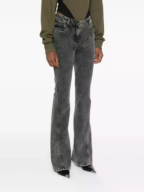 MUGLER Washed Flared Jeans