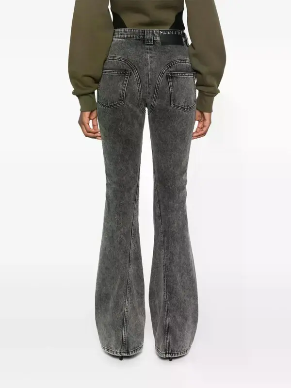MUGLER Washed Flared Jeans