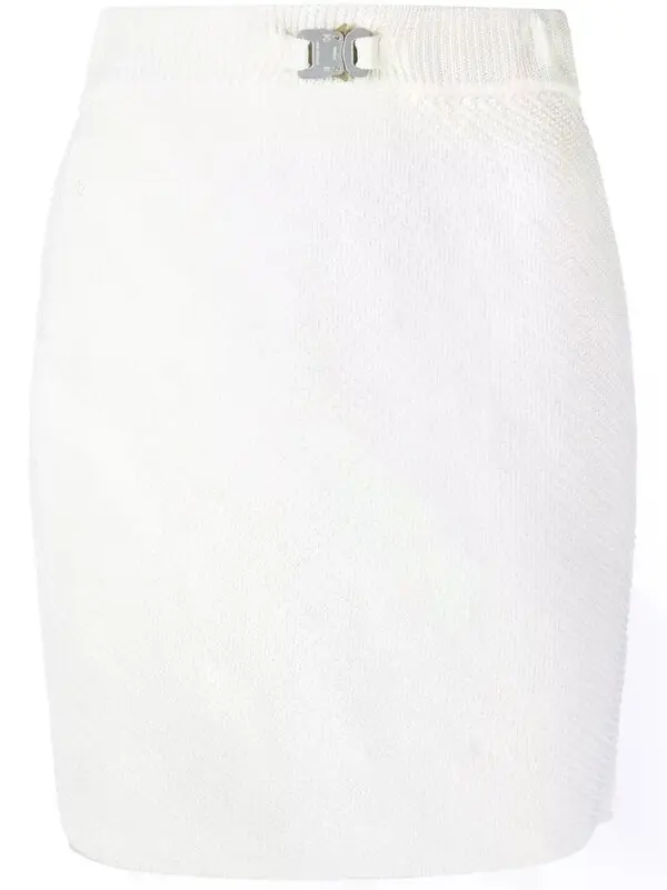1017 Alyx 9sm Buckle-detail Knit Miniskirt - White