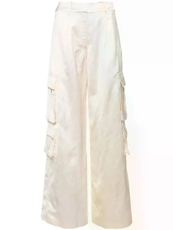 SELF-PORTRAIT High-waisted Straight-leg Cargo Trousers