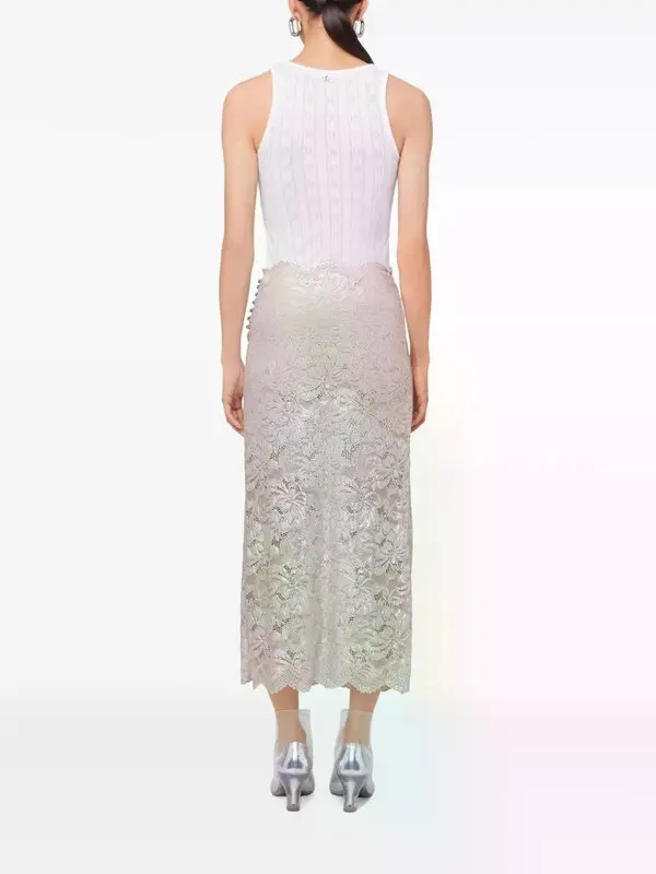 Rabanne Lace Maxi Skirt - Pink