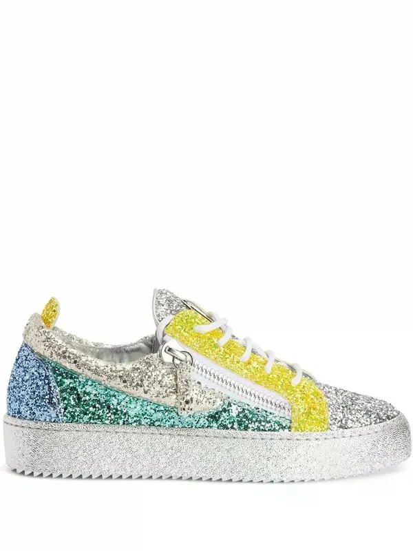 GIUSEPPE ZANOTTI Gail Glitter Sneakers - Grey