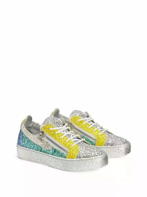 GIUSEPPE ZANOTTI Gail Glitter Sneakers - Grey