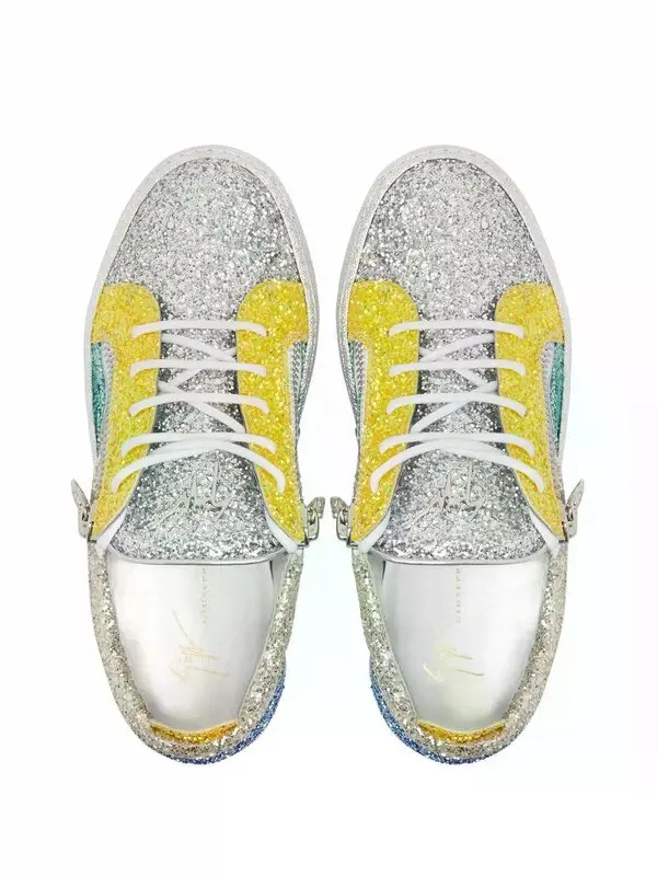 GIUSEPPE ZANOTTI Gail Glitter Sneakers - Grey