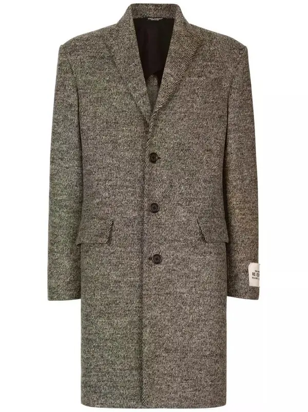 Dolce & Gabbana Single-breasted Melange Coat