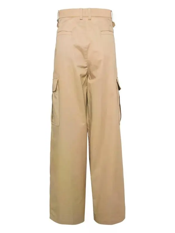SYSTEM Wide-leg Cotton Cargo Trousers