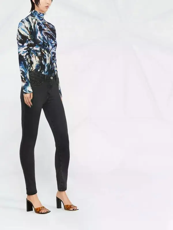 Patrizia Pepe Washed Low-rise Skinny Jeans