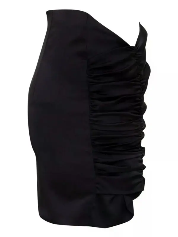 NINEMINUTES Draped Mini Skirt - Black