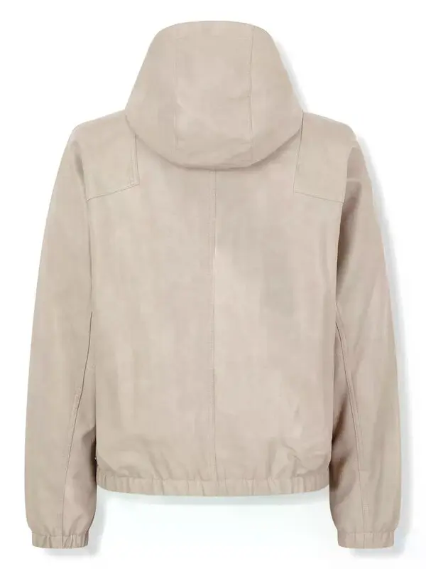 STUDIO TOMBOY Faux-leather Drawstring Hoodie