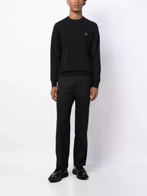 Fred Perry Logo-embroidered Sweater - Blue