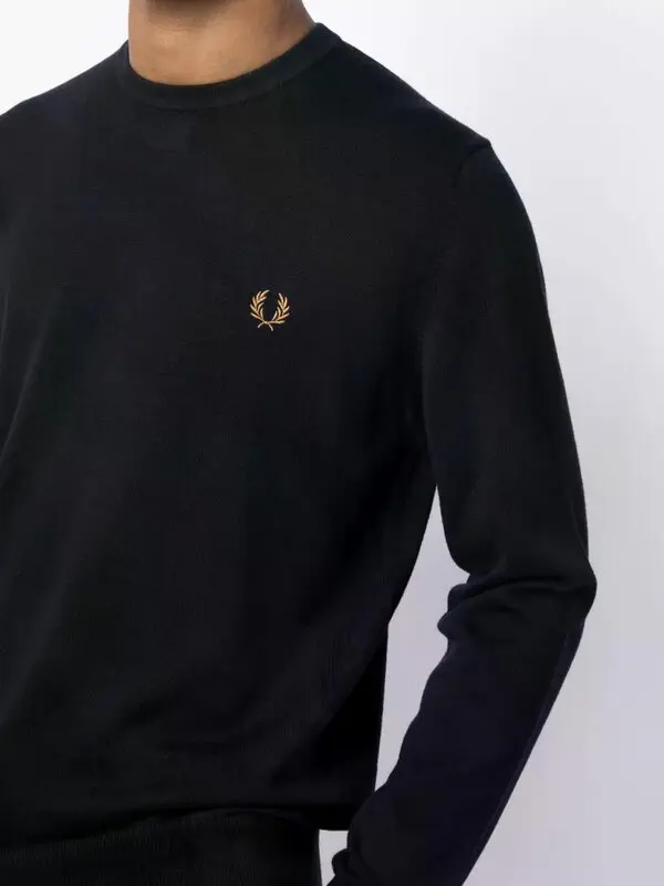 Fred Perry Logo-embroidered Sweater - Blue