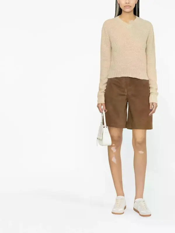 MAISON MARGIELA V-neck Basket-weave Jumper