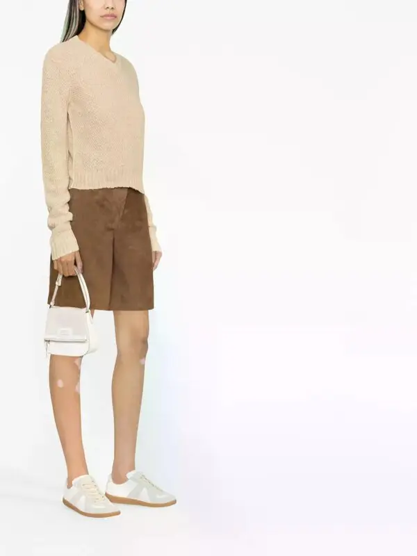 MAISON MARGIELA V-neck Basket-weave Jumper