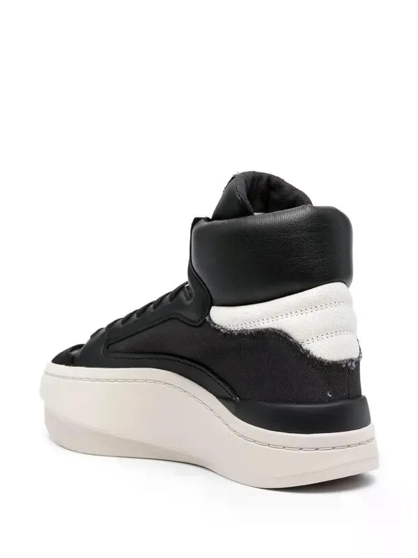Y3 Centennial Panelled Leather Sneakers - Black