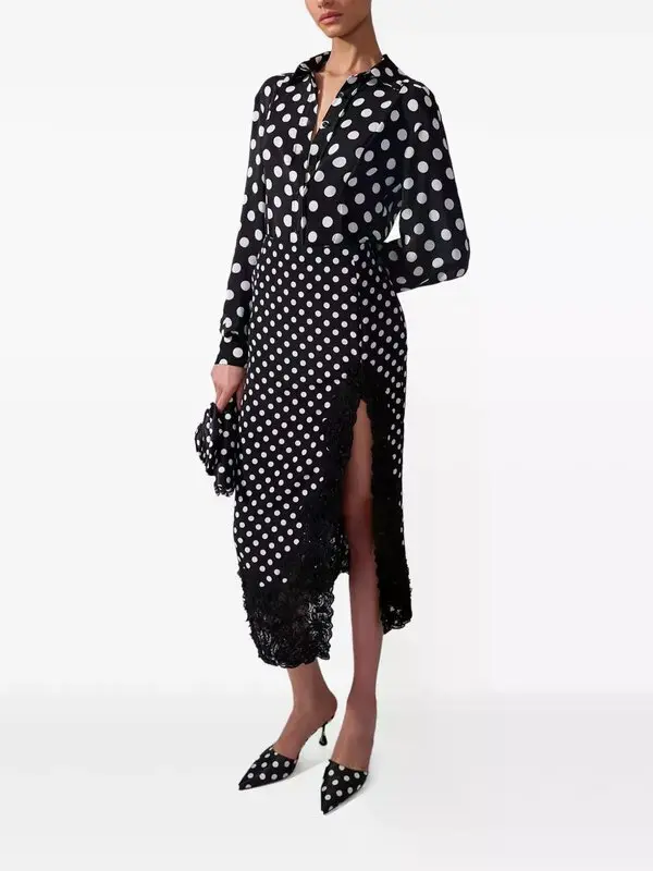 Carolina Herrera Polka Dot Midi Skirt