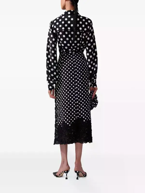 Carolina Herrera Polka Dot Midi Skirt