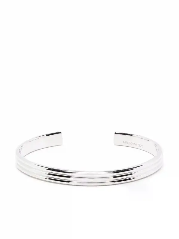 MISSOMA Fused Triple Ridge Cuff Bracelet - Silver