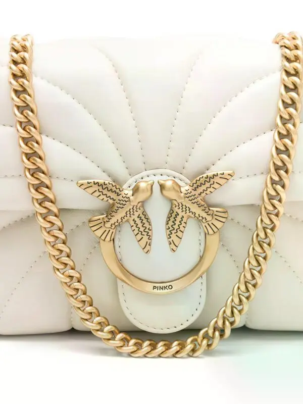 Pinko Mini Love Puff Cross Body Bag - White