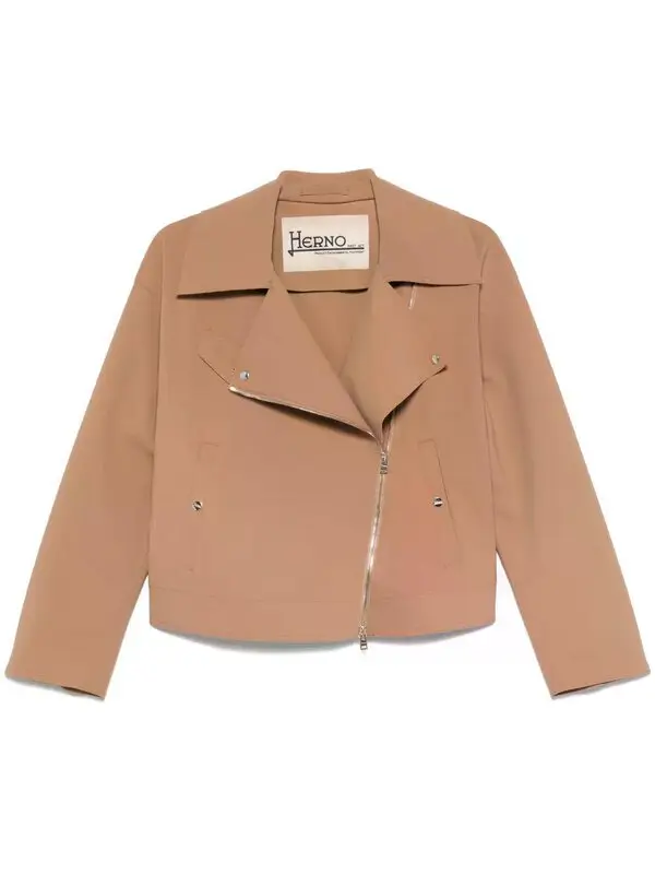 Herno Jersey Biker Jacket