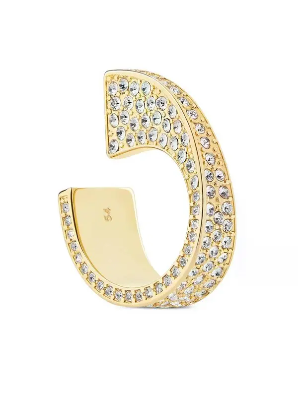 COURREGES Crystal-embellished Ring - Gold