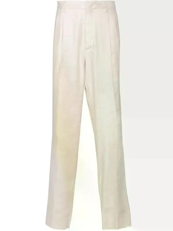 LARDINI Linen-blend Tapered Trousers