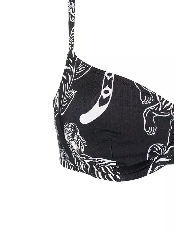 Solid & Striped The Eva Tiger-print Bikini - Black