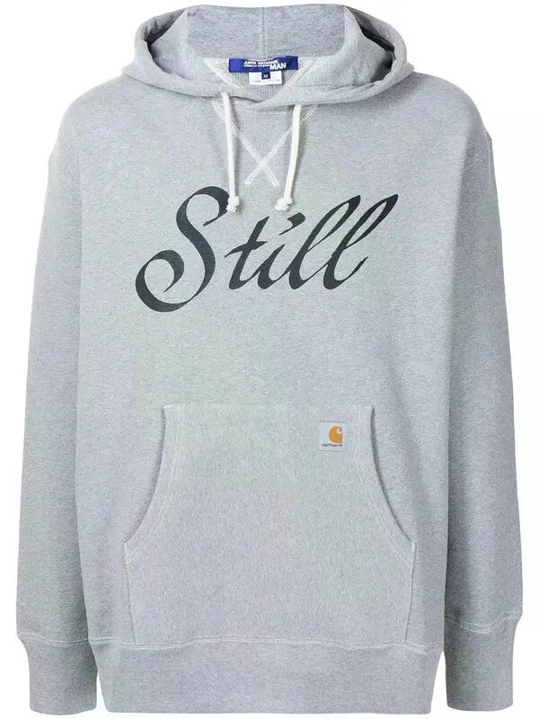 Junya Watanabe Still-print Cotton Hoodie - Grey