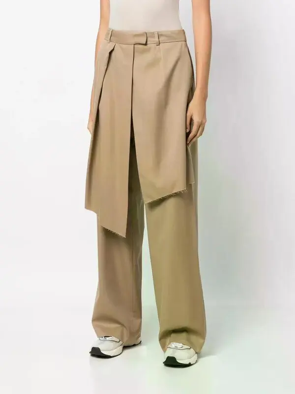 Goen.j Panelled Tailored Trousers - Brown