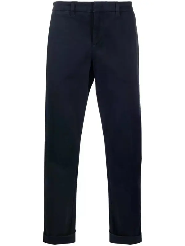 FAY Mid-rise Tapered Trousers - Blue