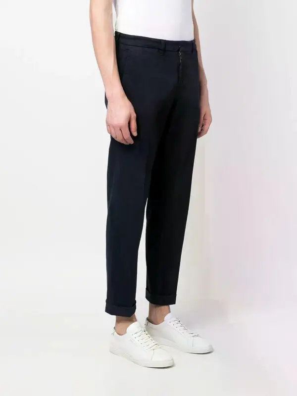 FAY Mid-rise Tapered Trousers - Blue