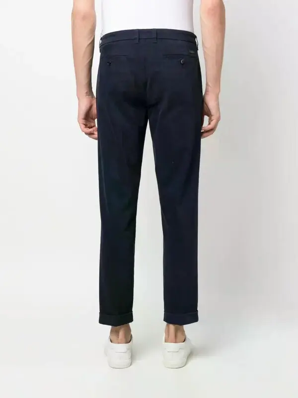 FAY Mid-rise Tapered Trousers - Blue