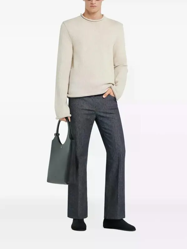COURREGES Knit Sweater With Embroidered Logo