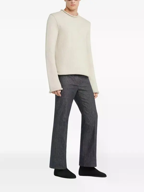 COURREGES Knit Sweater With Embroidered Logo