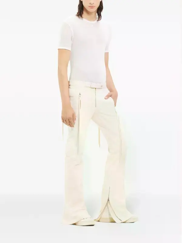COURREGES Logo-embroidered Mesh T-shirt