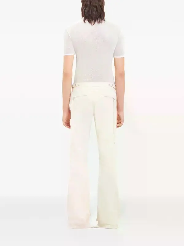 COURREGES Logo-embroidered Mesh T-shirt