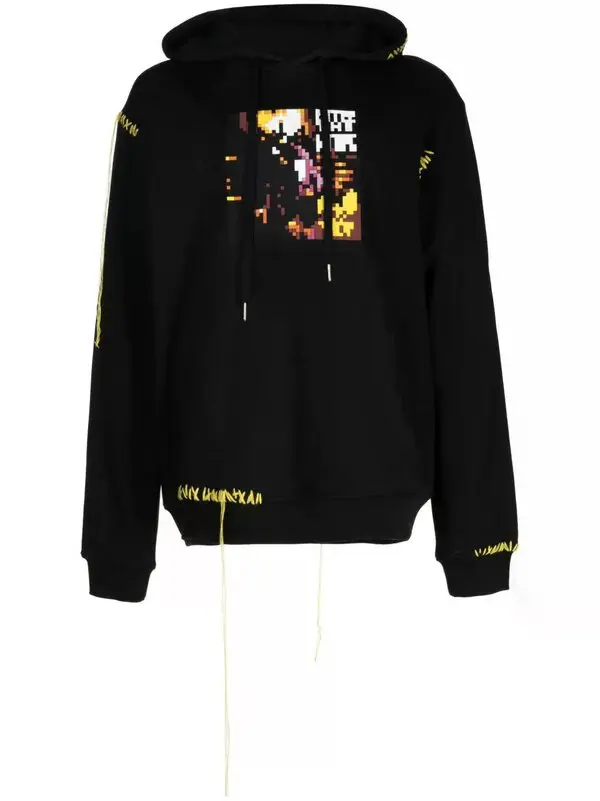 MOSTLY HEARD RARELY SEEN 8-BIT Graphic-print Cotton Hoodie - Black