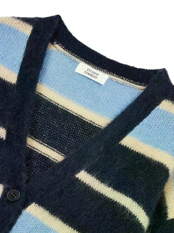 STUDIO TOMBOY Striped Cardigan - Blue