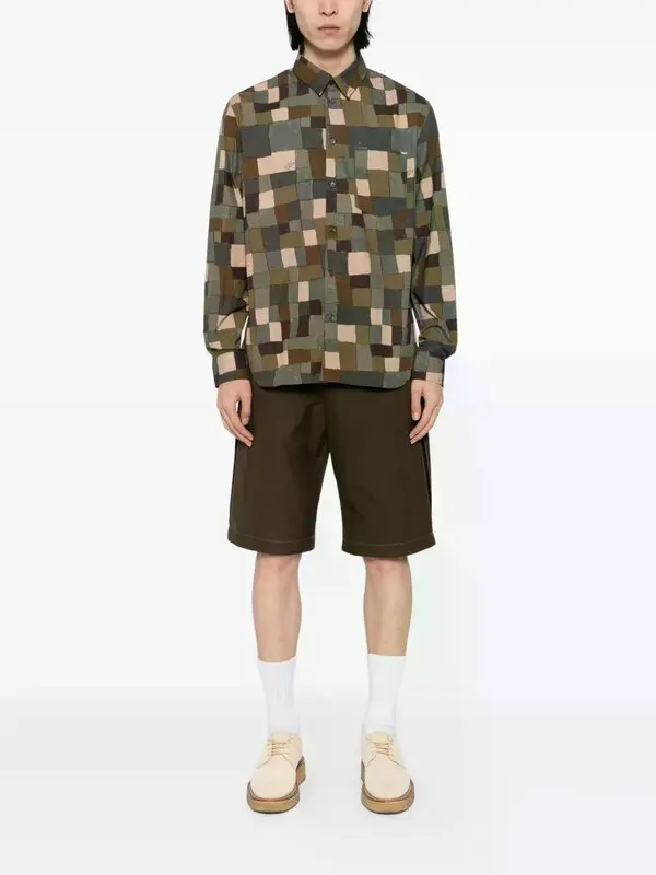 Maison Kitsuné Geometric-print Shirt
