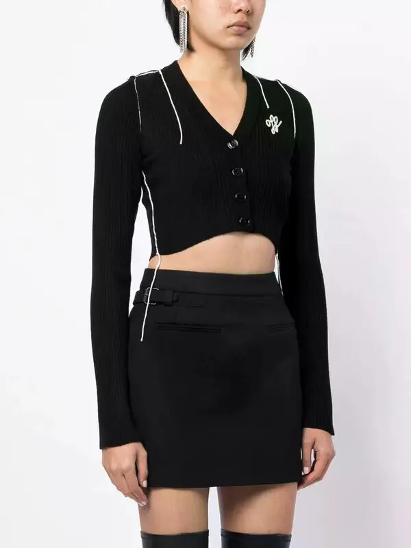 Off-White Outline Cropped Cardigan