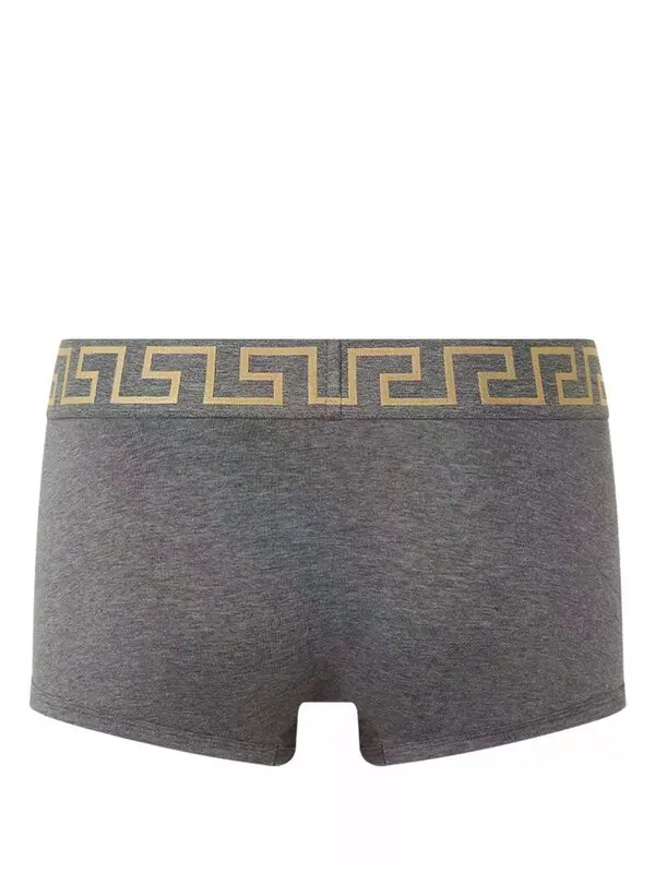 Versace Cotton-jersey Trunks - Grey