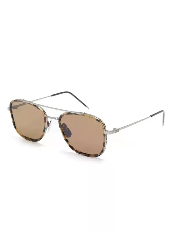 Thom Browne Navigator-frame Sunglasses - Silver