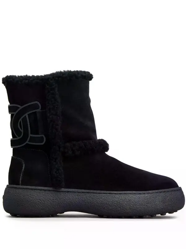 TOD'S Kate Shearling Boots - Black
